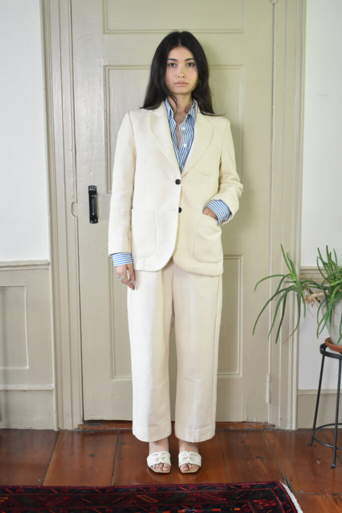 IVORY HANDLOOMED COTTON SUIT - Post Romantic